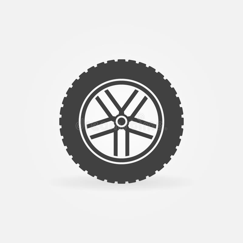 Car Wheel Vector Symbol or Icon Stock Vector - Illustration of control ...