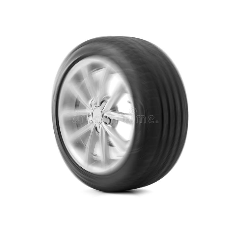 Car Wheel on White Background. Stock Image - Image of auto, vehicle ...