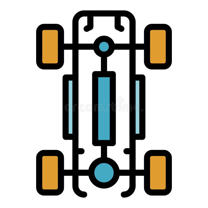 Car Wheels Base Icon Color Outline Vector Stock Vector - Illustration ...