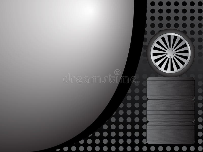Car Wheels on Colored Background Stock Illustration - Illustration of ...