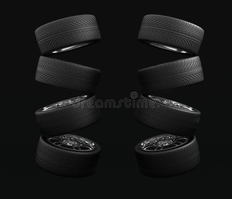 Car Wheels. Concept design stock illustration. Illustration of ...