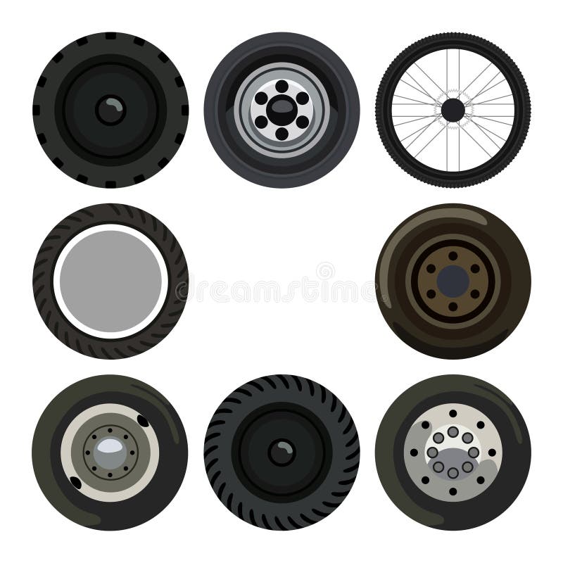 Car wheels stock vector. Illustration of traffic, competitive - 54505702