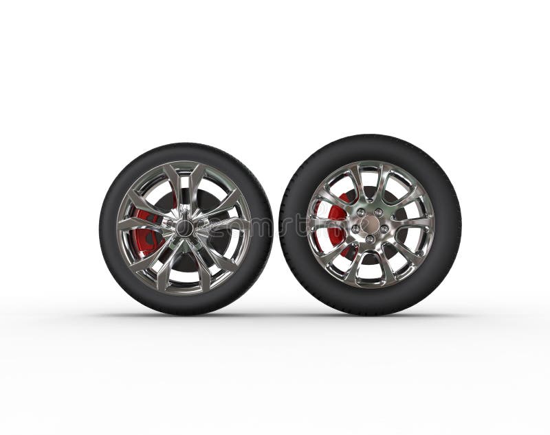 Car Wheels - Different Rims Stock Illustration - Illustration of ...
