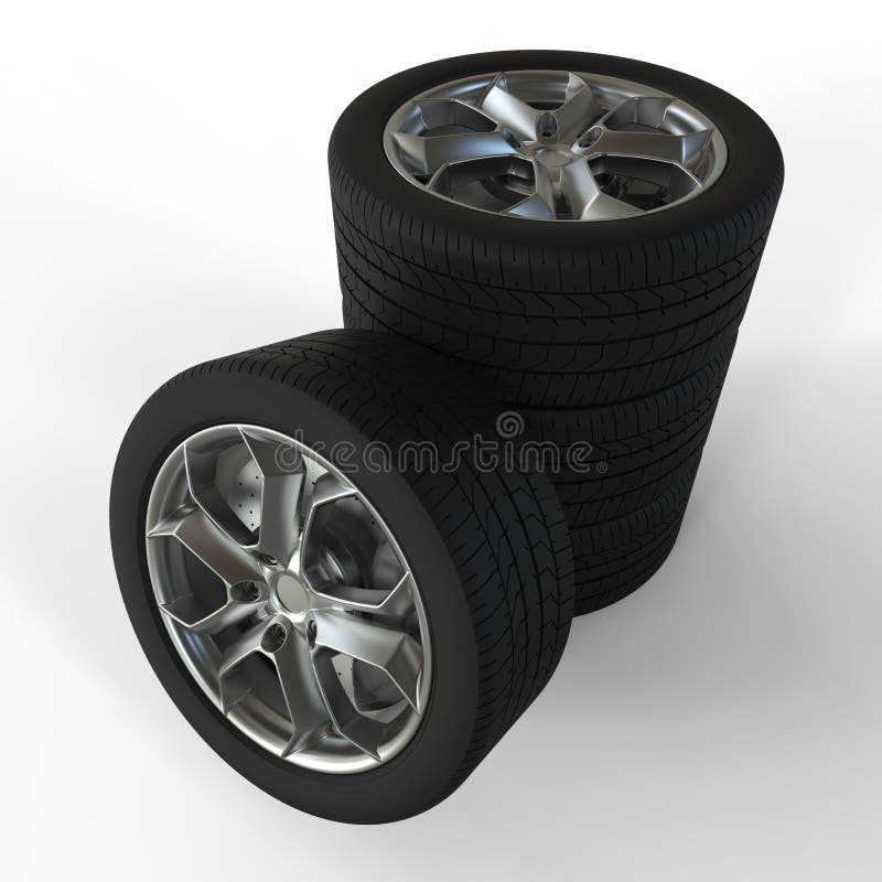 Car Wheels stock illustration. Illustration of road, background - 53294727