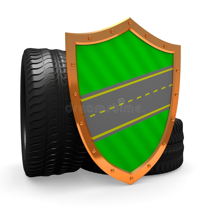 Car wheels and shield stock illustration. Illustration of race - 25708092