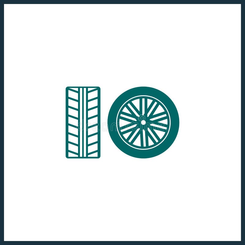 Car Wheels Simple Icon. Wheels Icon Stock Illustration - Illustration ...