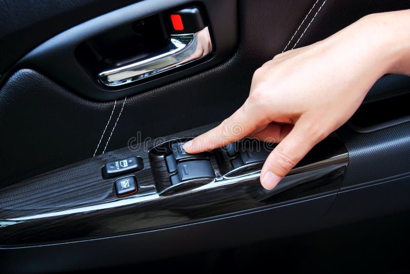 Car window control stock photo. Image of view, door, press - 38598696