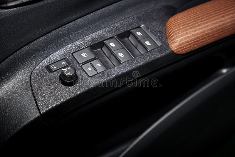 Car Window Controls and Details Stock Photo - Image of design ...