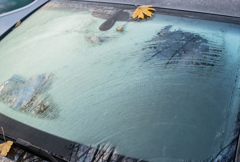 Car Window Frozen To Winter Start Stock Image - Image of smooth, season ...
