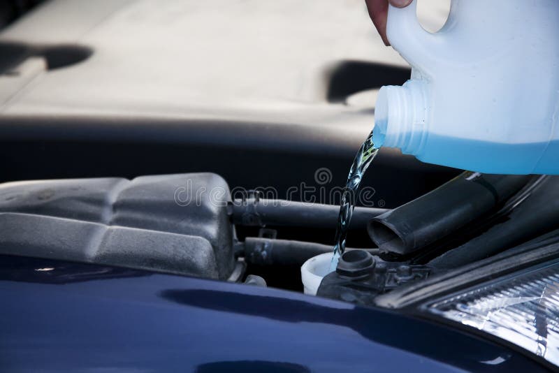 Filling the Windshield Washer Fluid Stock Photo - Image of washer, pour ...