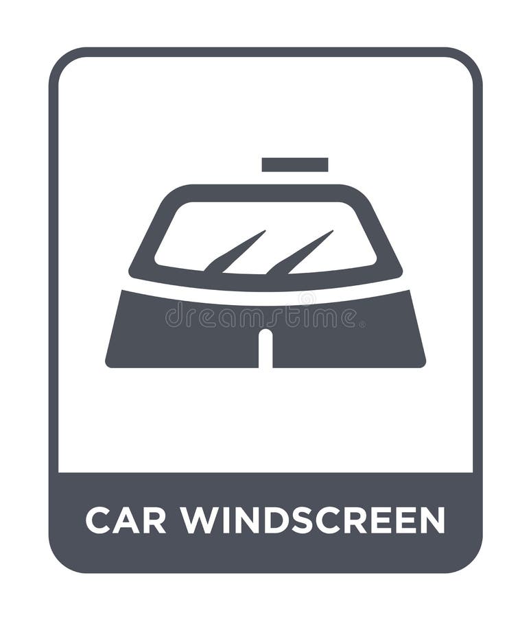 Car Windscreen Icon in Trendy Design Style. Car Windscreen Icon ...