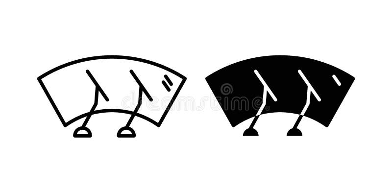 Car Windscreen Wiper Thin Line Icon Set Stock Illustration ... Car Windscreen Wiper Thin Line Icon Set Stock Illustration ...