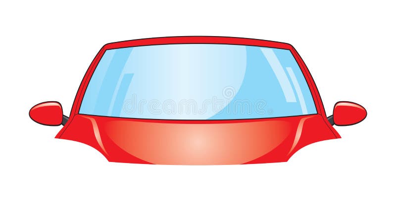 Car Windshield Area Isolated on White Background Stock Illustration ...