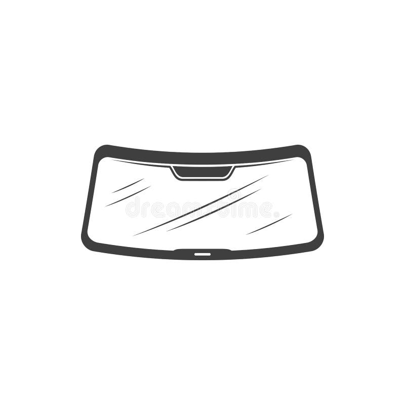 Car Windshield Glass, Vehicle Part Icon Stock Vector - Illustration of ...