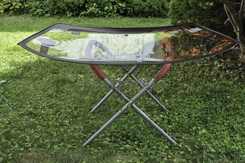 Car Windshield on a Metal Stand Stock Image - Image of yard, summer ...