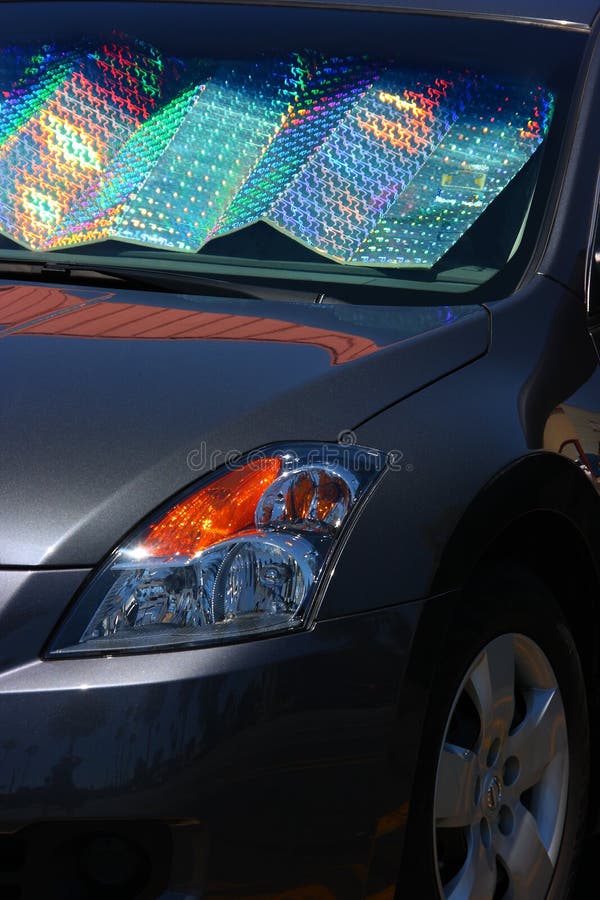Car Windshield sun shades stock image. Image of protector - 20197389