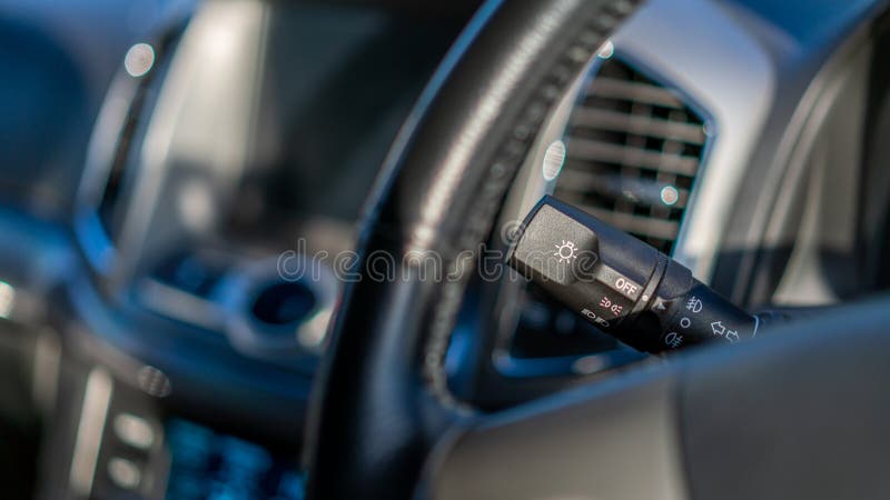 Car Windshield Wiper Control Stalk Stock Photo - Image of auto, hand ...