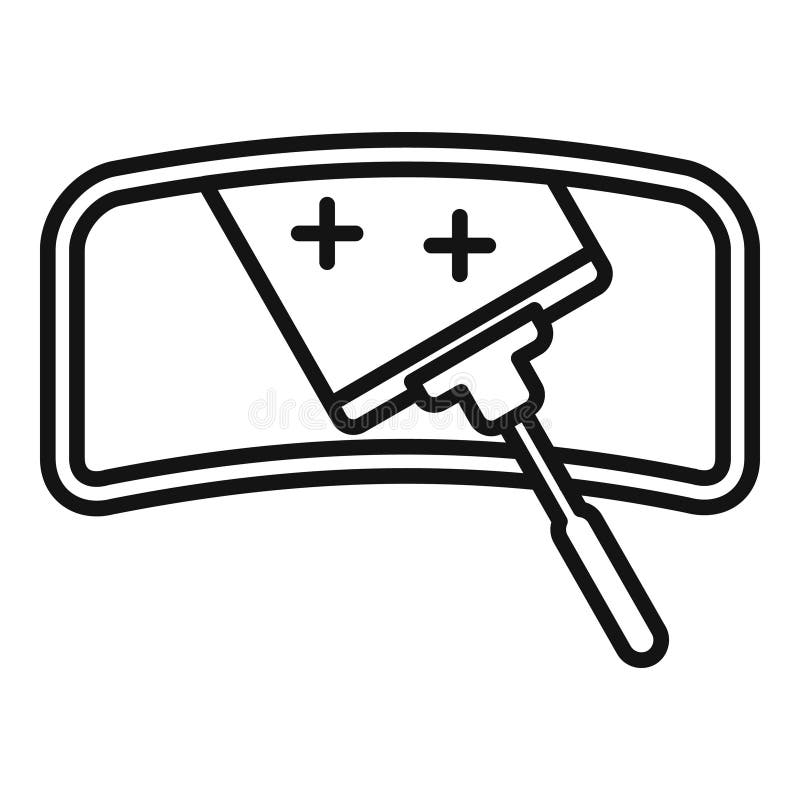 Car Windshield with Wipers Icon Stock Illustration - Illustration of ...