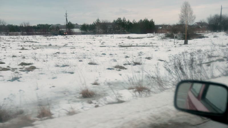 Car Wing Mirror. Back Side View. Objects in Glass are Closer Appear ...