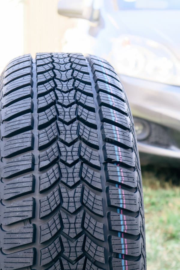 Car Winter Tire Texture Plan. Tread Pattern. Rubber Wheels for Winter ...