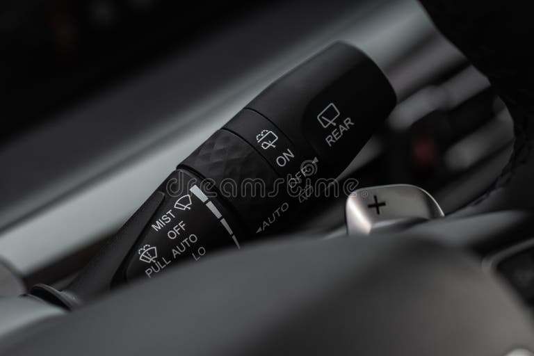 Car Wiper Adjustment Lever. Stock Image - Image of wiper, detail: 269988893