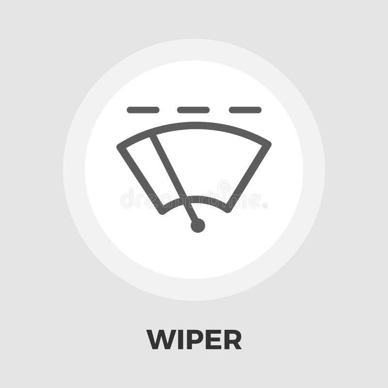 Wiper car icon flat stock vector. Illustration of design - 86148565