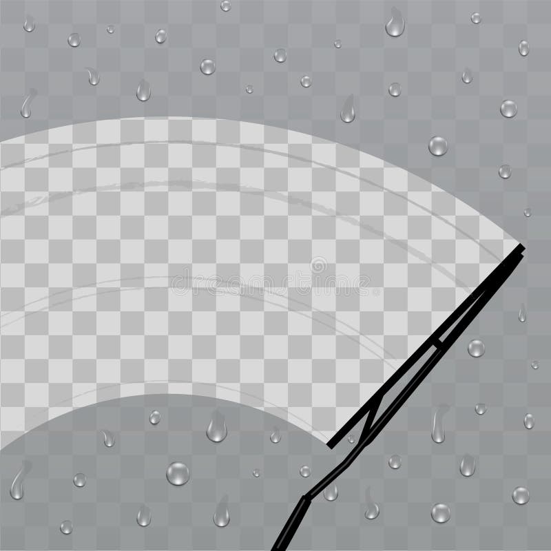 Car Wiper Windshield Winter Clean Front Window Background. Vector ...