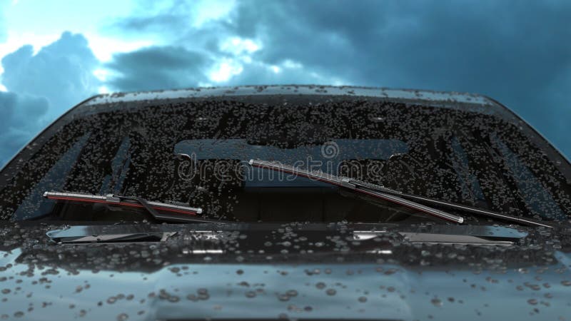 Car Windshield Wipers with Red Color Word Cloud Stock Image - Image of ...