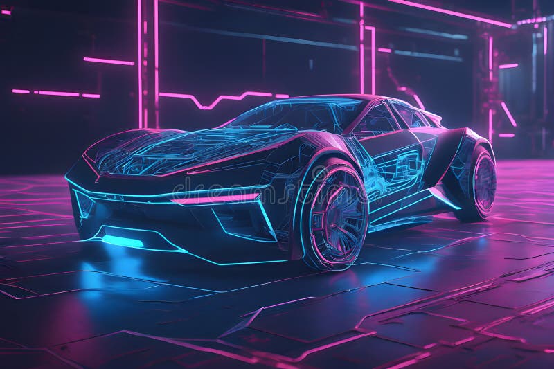 Car Wireframe Concept. Explore an Augmented Reality Wireframe ...