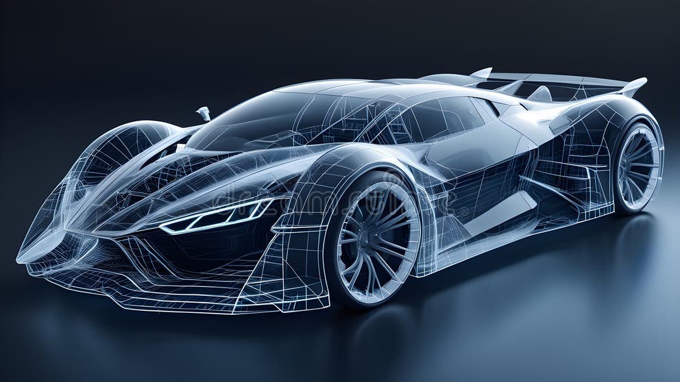 Car Wireframe Concept. Explore an Augmented Reality Wireframe ...