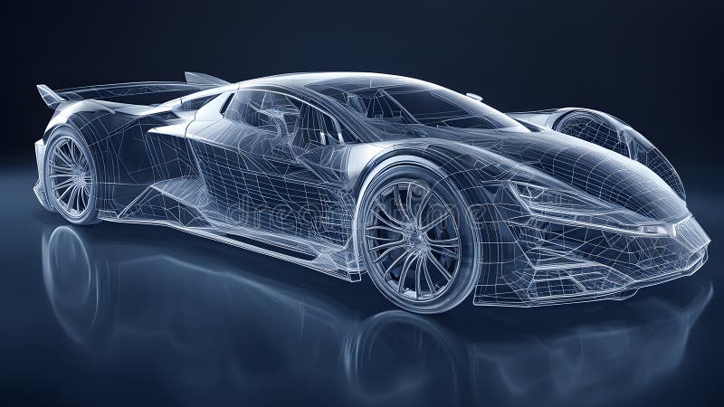 Car Wireframe Concept. Explore an Augmented Reality Wireframe ...