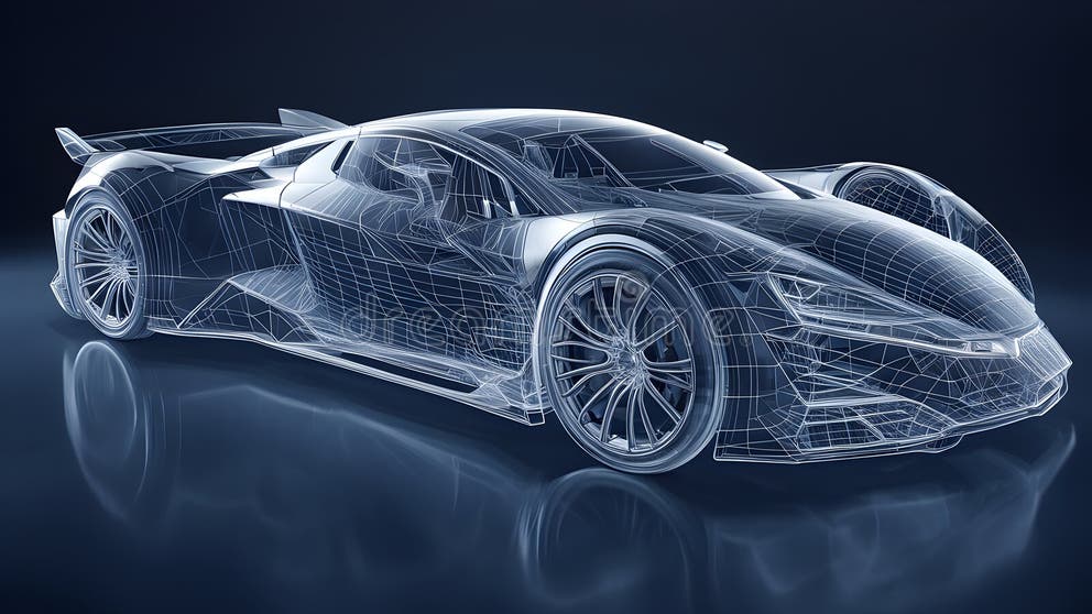 Car Wireframe Concept. Explore an Augmented Reality Wireframe ...