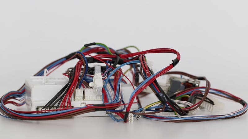 Car Wiring Kit with Electronic Engine Control Unit on a White ...