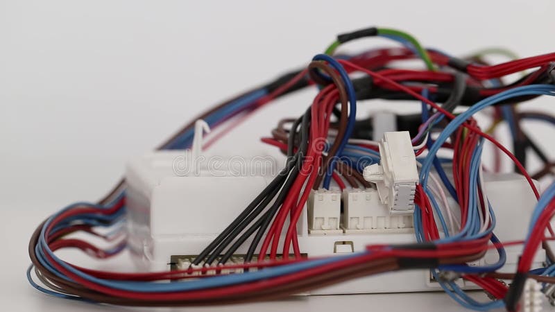 Car Wiring Kit with Electronic Engine Control Unit on a White ...