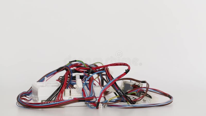 Car Wiring Kit with Electronic Engine Control Unit on a White ...