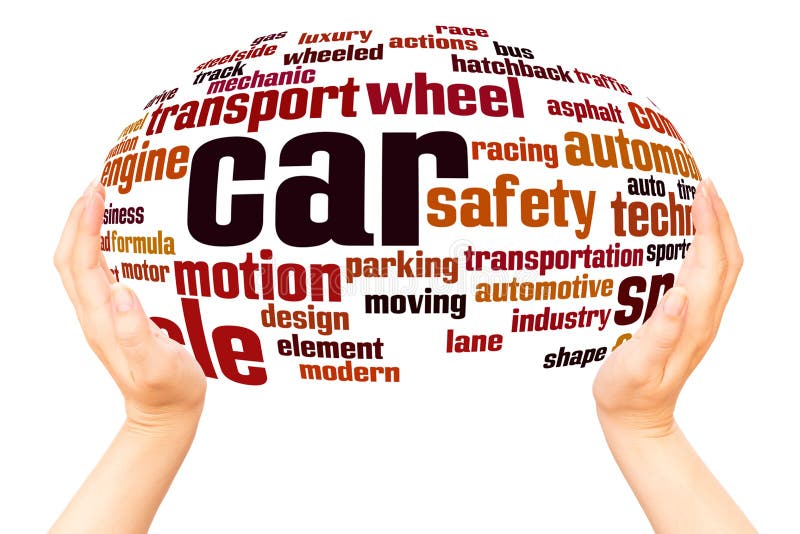 Car Word Cloud Hand Sphere Concept Stock Illustration - Illustration of ...