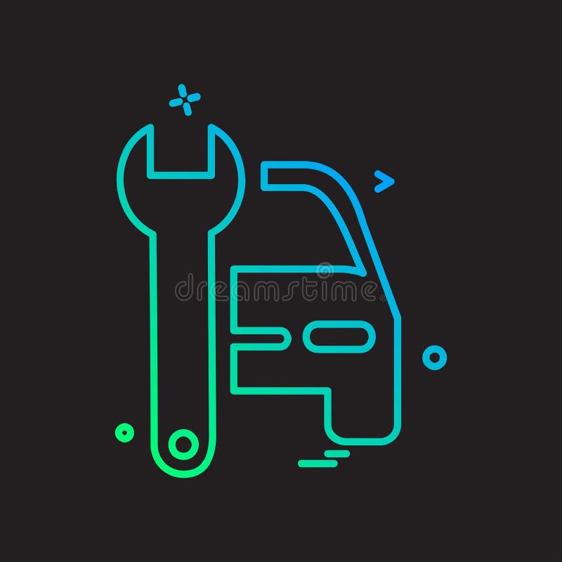 Car Workshop Icon Design Vector Stock Vector - Illustration of symbol ...