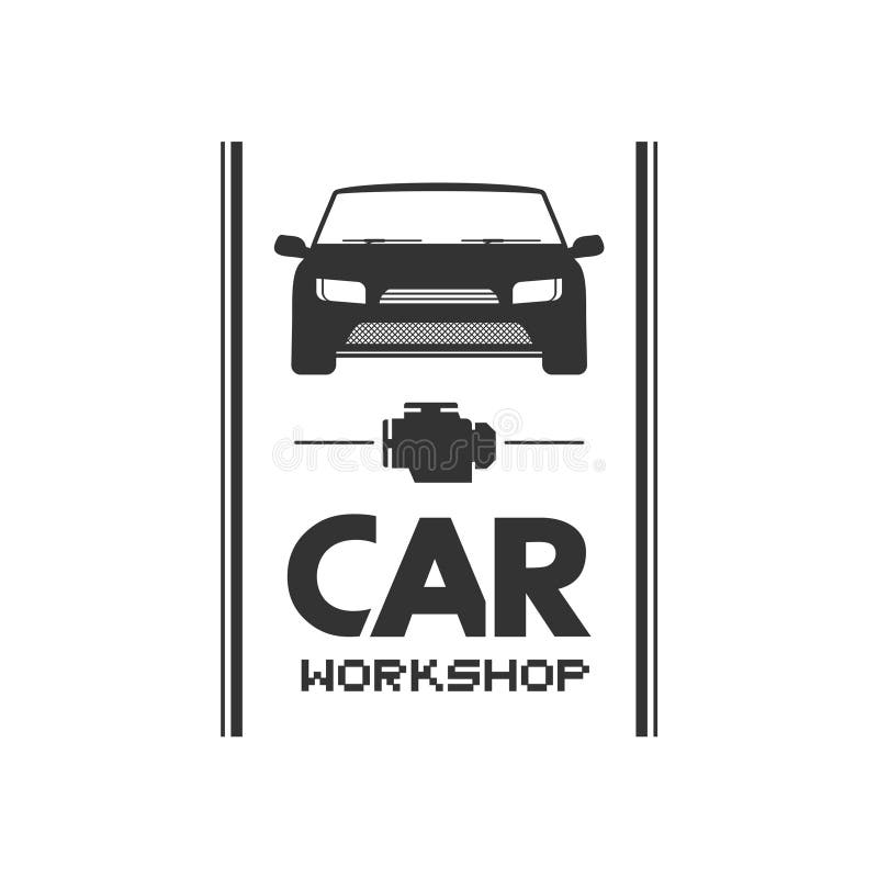 Car workshop illustration stock vector. Illustration of technology ...