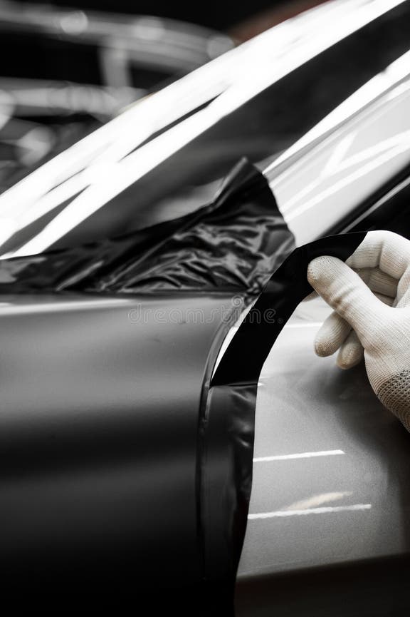 Car Wrap Application Changes Vehicle Appearance. Full Panel Car Vinyl ...