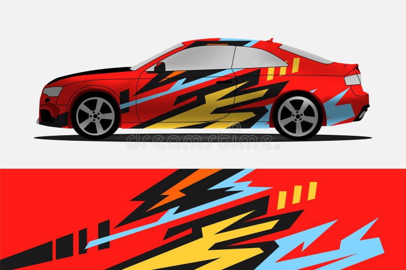 Car Wrap Decal Abstract Stripe Racing Design Stock Vector ...