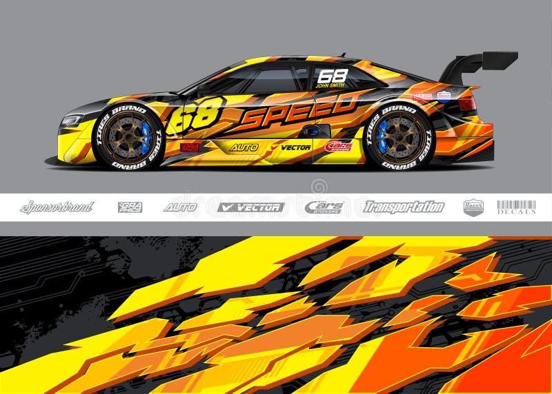 Truck Decal, Cargo Van and Car Wrap Vector, Graphic Abstract Stripe ...