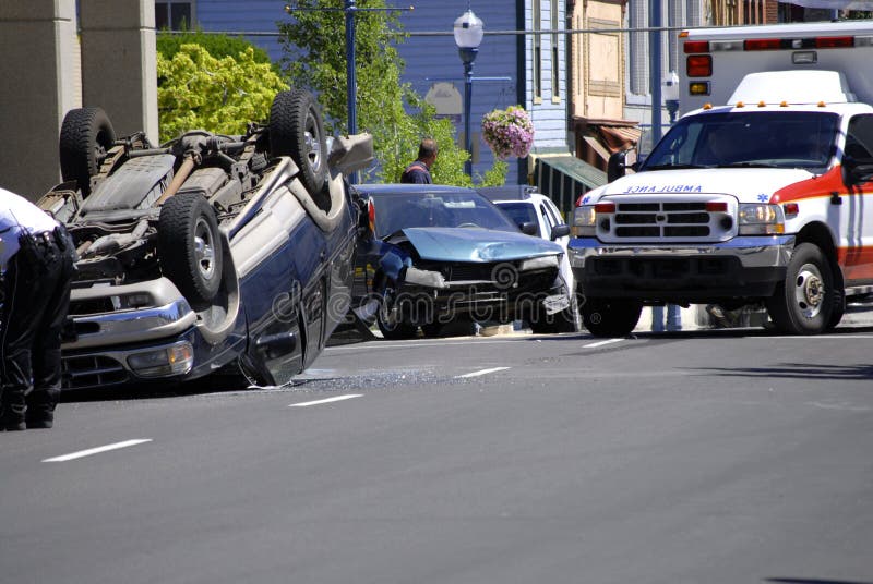 Car Wreck stock photo. Image of flipped, smashed, wreck - 3009228