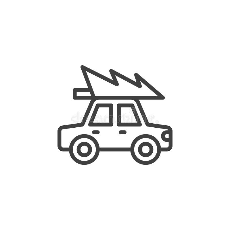 Christmas Tree Car Outline Stock Illustrations – 279 Christmas Tree Car ...