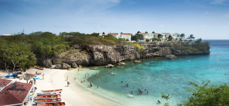 Caraïbisch Strand Playa Lagun Curacao Redactionele Stock Afbeelding ...