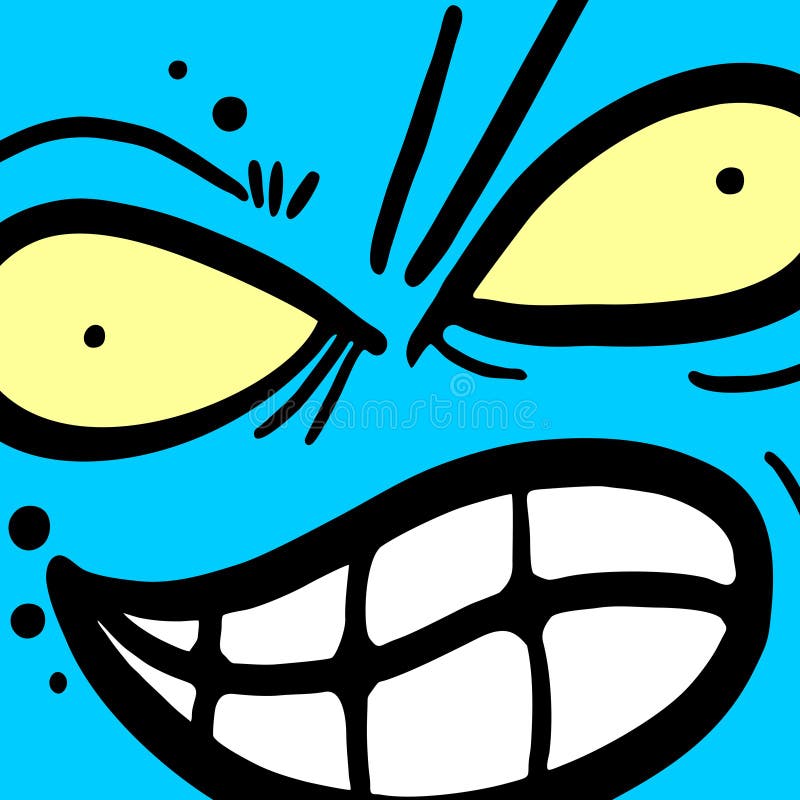 Hombre azul de la cara ilustración del vector. Ilustración de ...