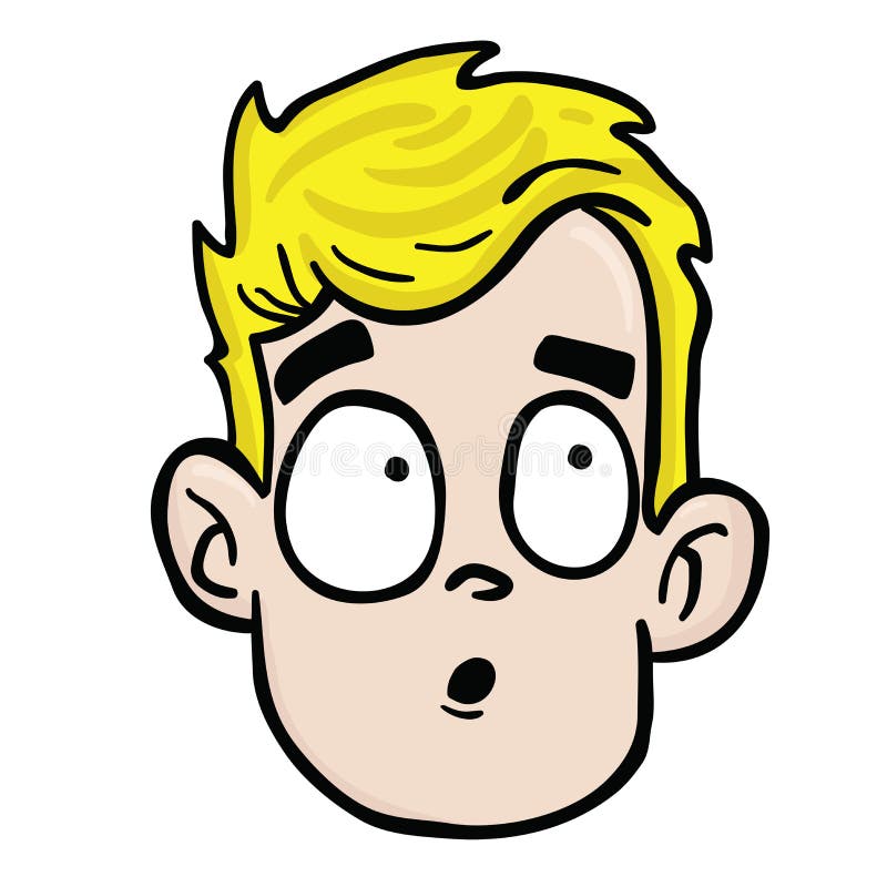 Cara confundida stock de ilustración. Ilustración de pelo - 125836795