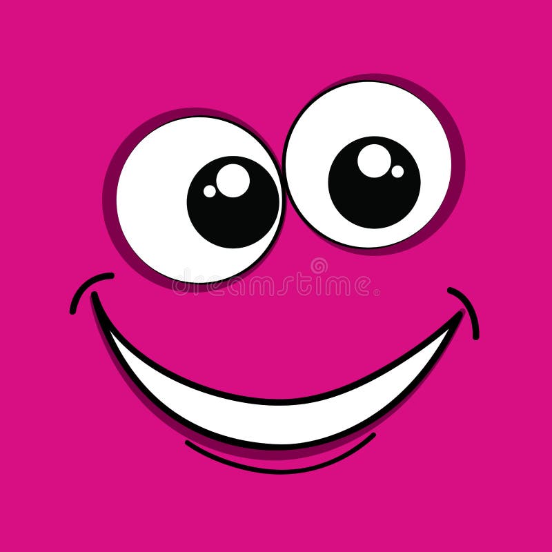 Cara cor-de-rosa ilustração do vetor. Ilustração de boca - 32898658