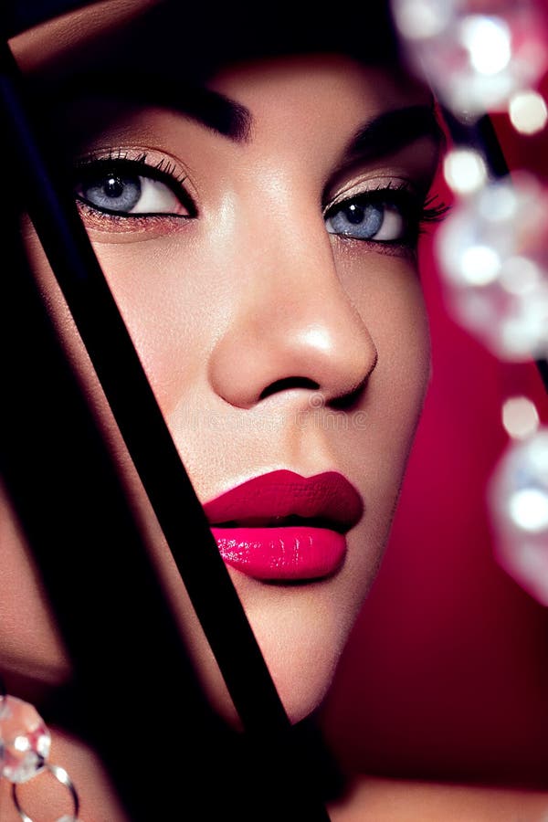 Cara De La Mujer Del Modelo De Moda De La Belleza Imagen de archivo ...