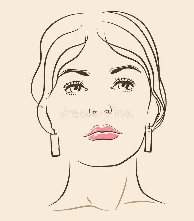 Cara De La Mujer Del Vector Ilustración del Vector - Ilustración de ...