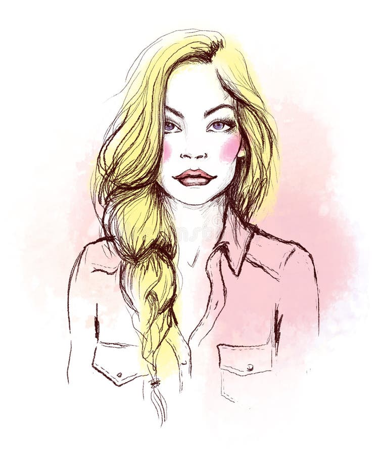 Cara De La Mujer Forme La Ilustración Stock de ilustración ...